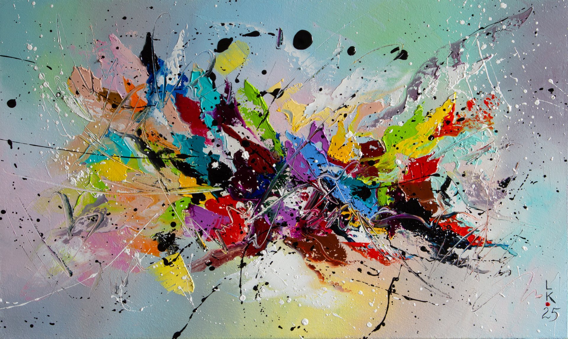 Floral Explosion Painting by Liubov Kuptsova