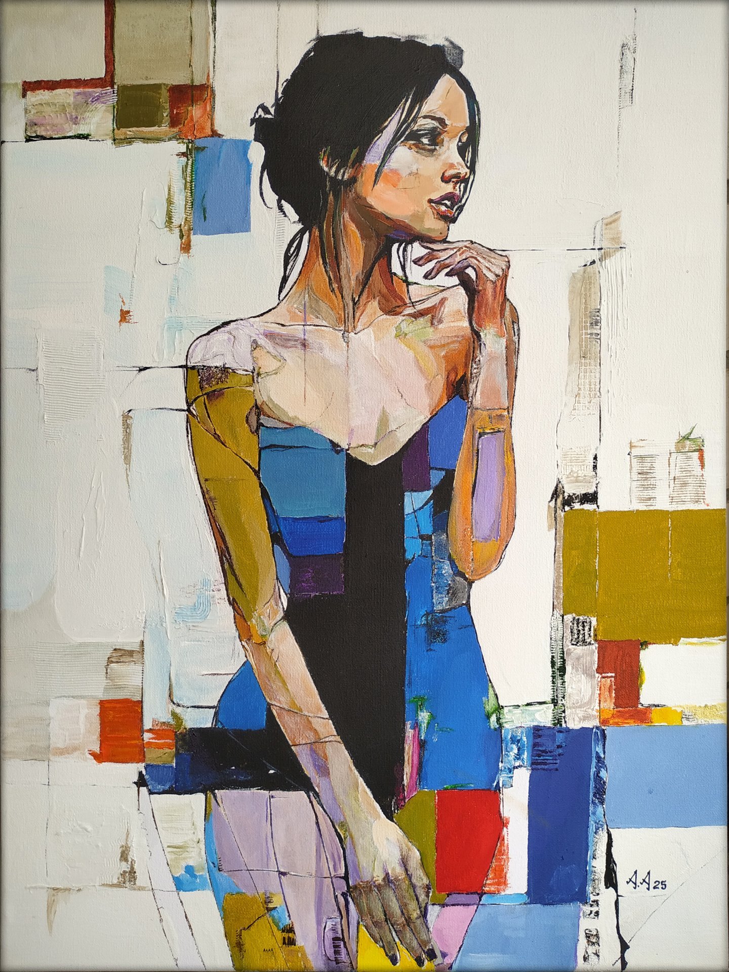 In Between Lines Painting by Alexander Aksyonov