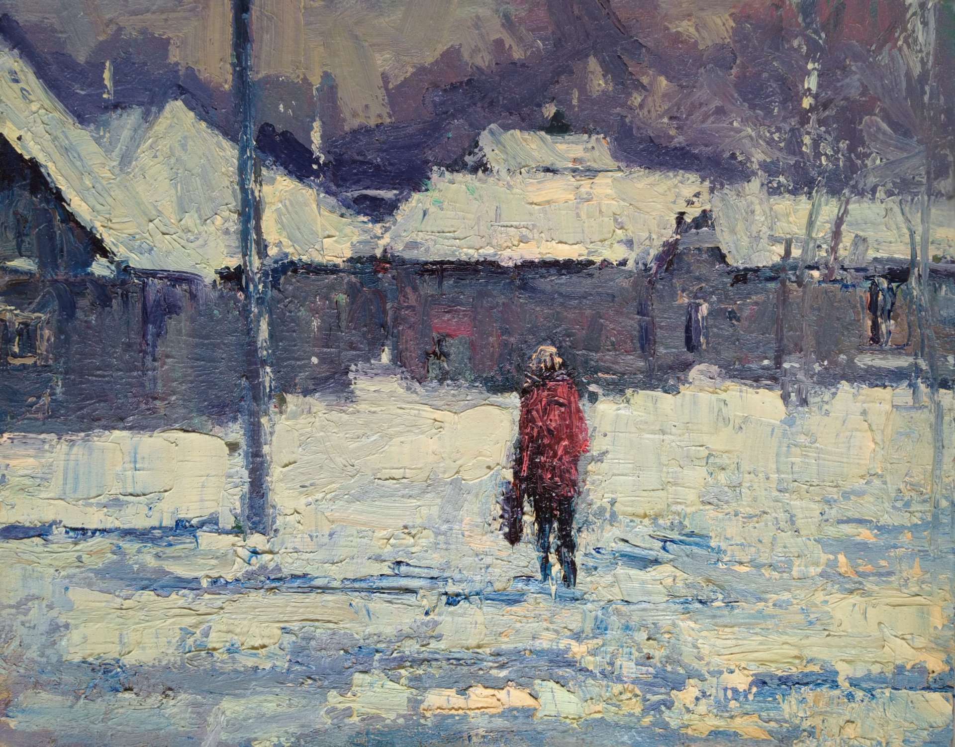 Makukhovka village Painting by Vladimir Pashchenko