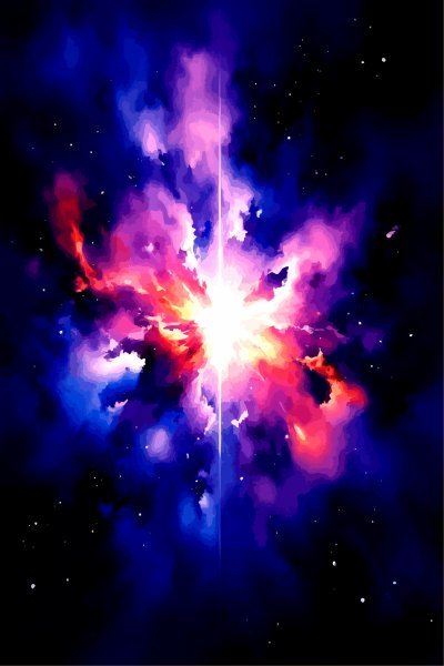Stellar Explosion in Space Digital Art - Viktor Levchenko