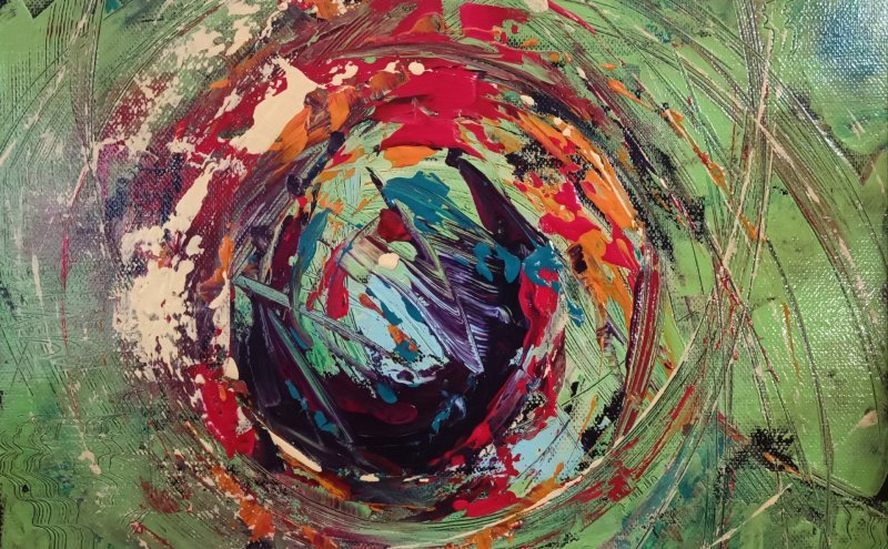 Using abstract painting to attract attention in small hotels