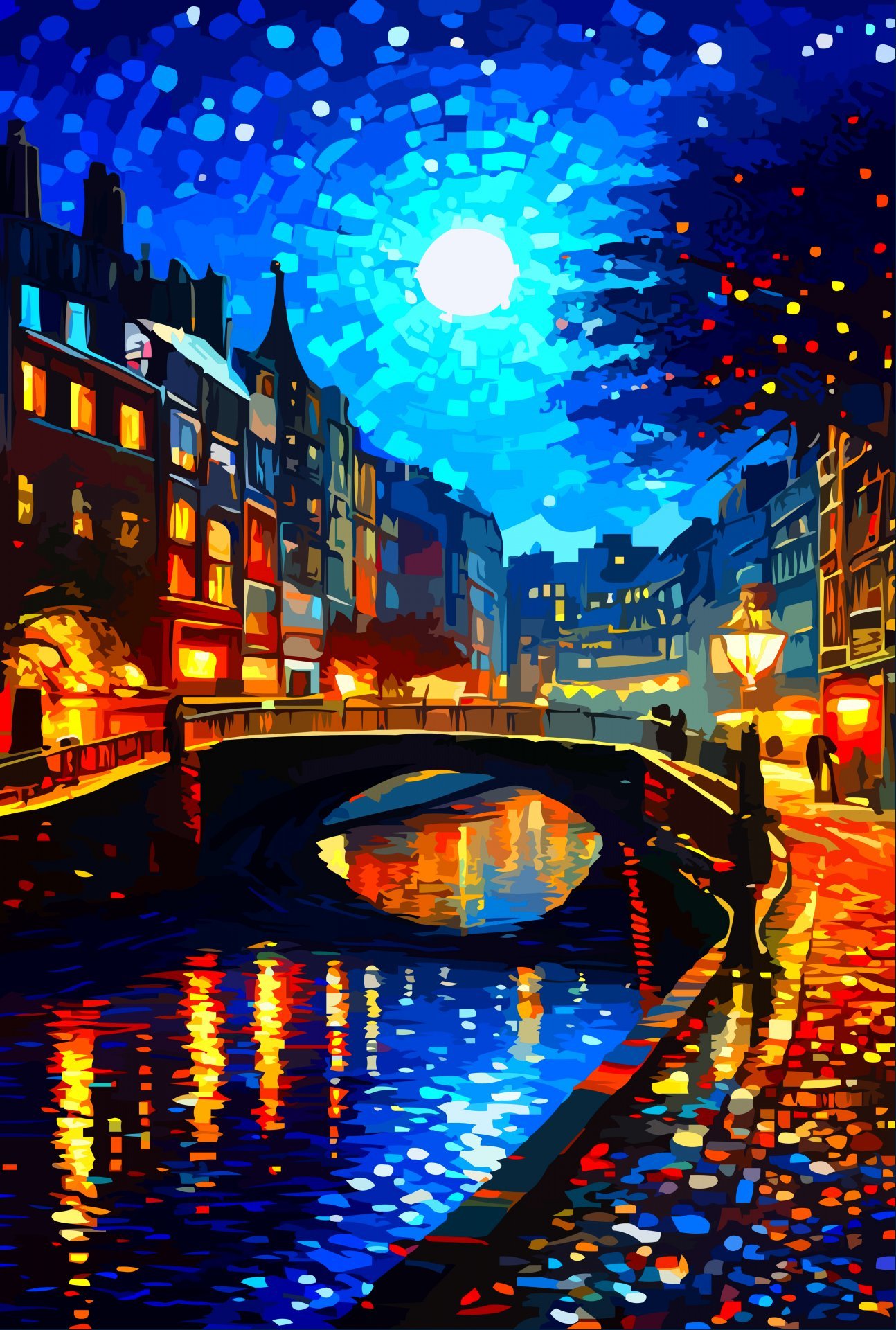 Shimmering River Bridges Digital Art - Viktor Levchenko