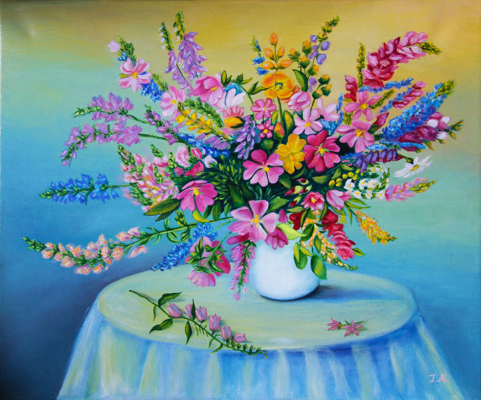 Ramo de flores silvestres Pintura de Irina Mihaylenko