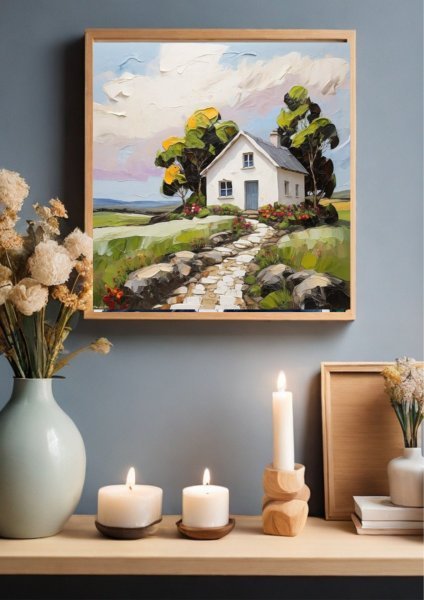 Irish Farmhouse Painting by Selena Sashina