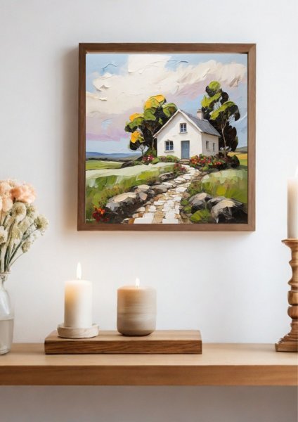 Irish Farmhouse Painting by Selena Sashina