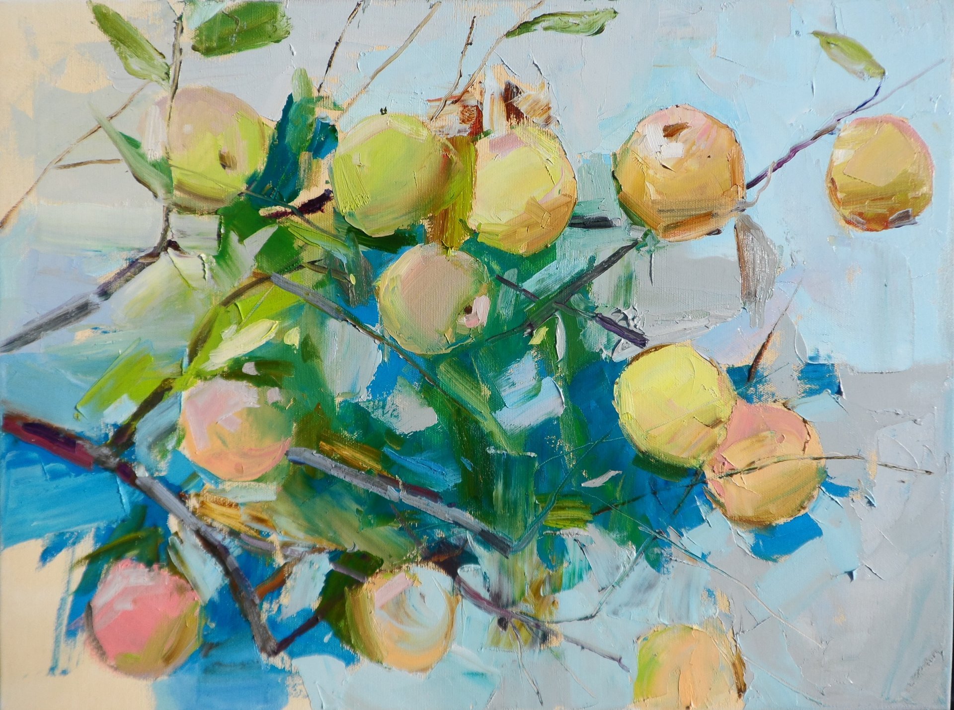 Apples Painting by Yehor Dulin - Jose Art Gallery