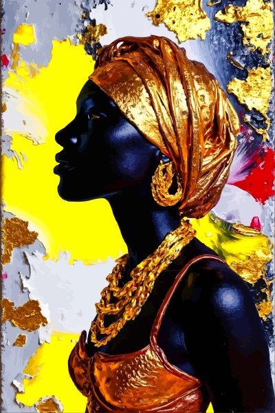 Majestic Black Woman Art Digital Art - Viktor Levchenko