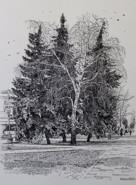 The urban trees Digital Art - Spartak Chernyshov
