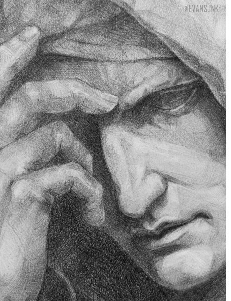 Dante Alighieri Pencil Drawing Drawing - Yana Evans