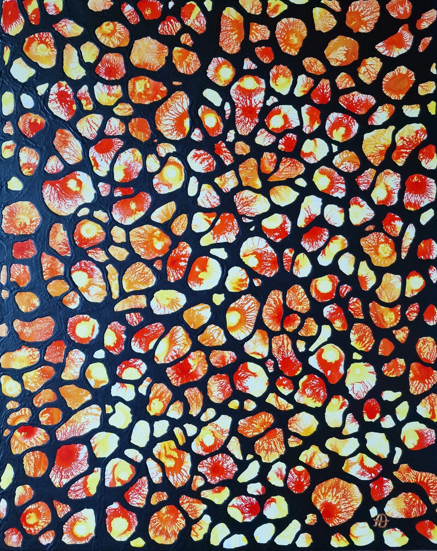 Pulsation of Sun Painting by Anastasiia Doro