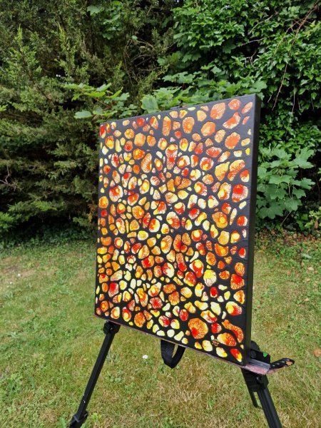 Pulsation of Sun Painting by Anastasiia Doro