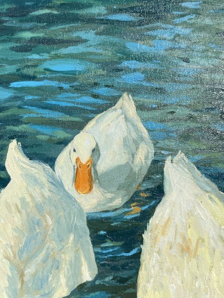 Diving Ducks Painting by Inna Kalina - Jose Art Gallery