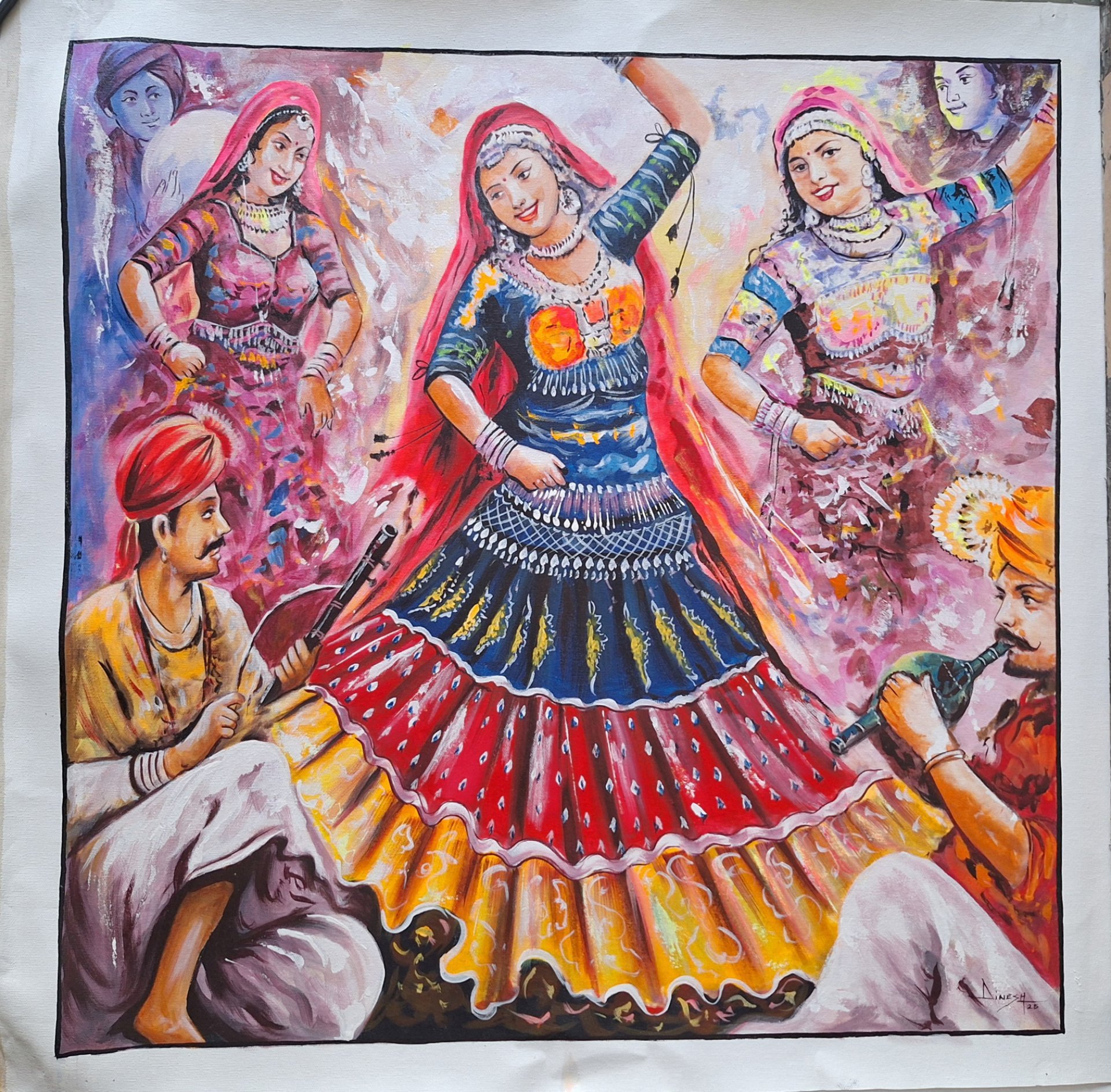 Traditional Folk Dance Digital Art - Manish Vaishnav