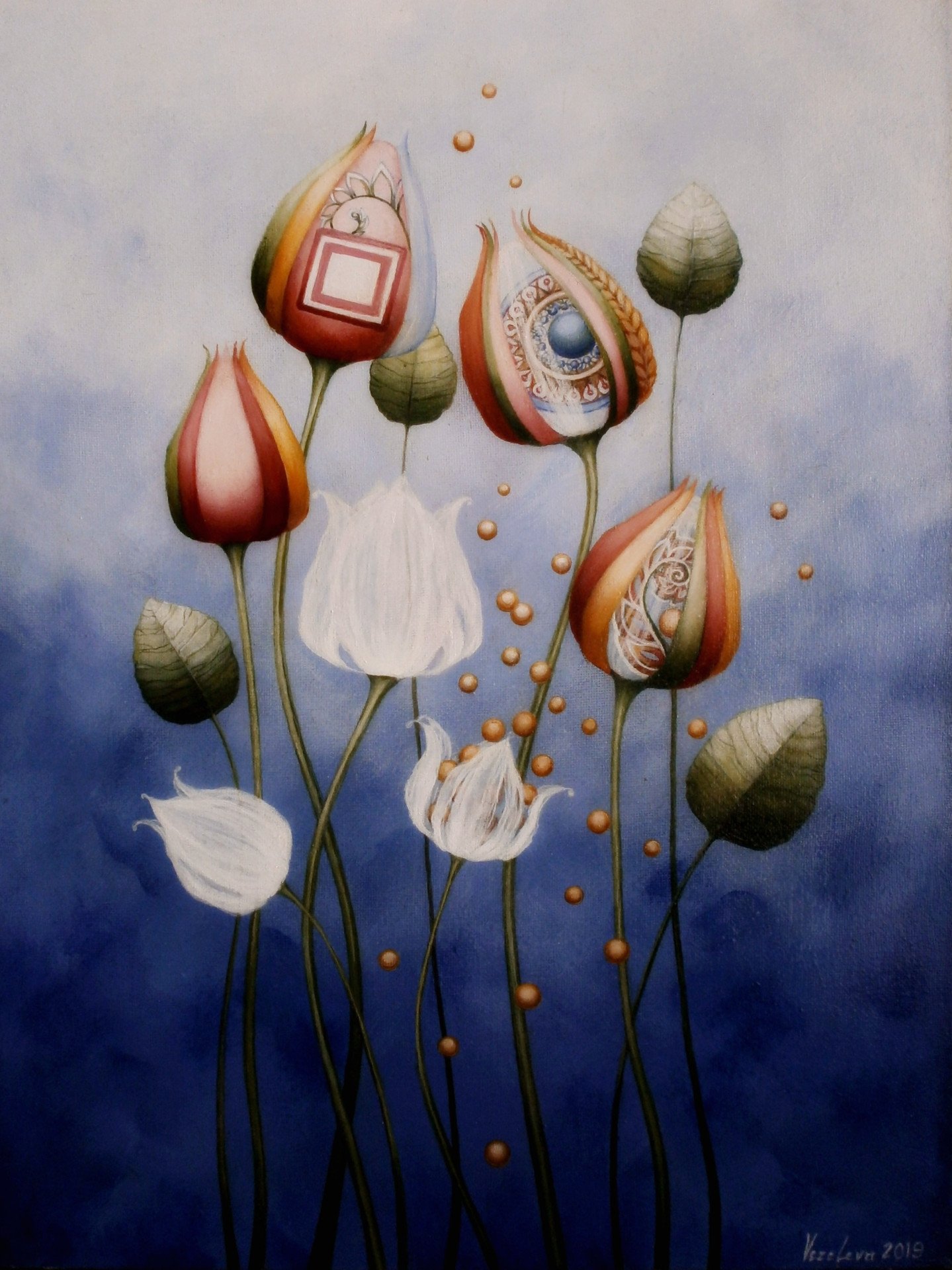 Speaking. Painting by Ebru Vezeleva - Jose Art Gallery