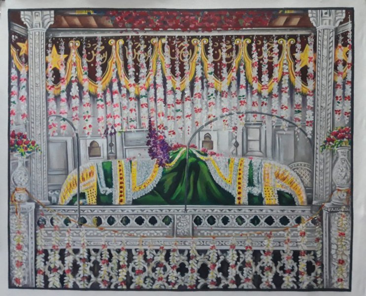 Ajmer Dargah Sharif Painting: Spiritual Elegance Painting by Manish ...