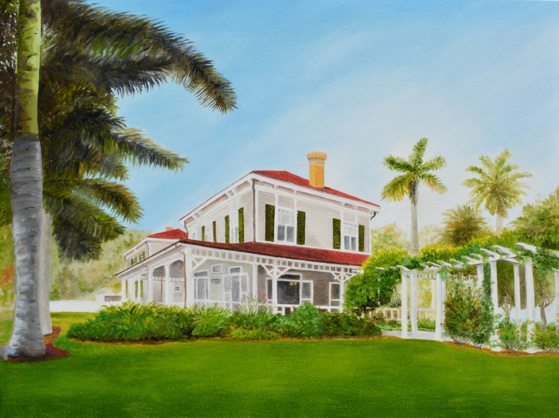 Edison Winter Estate Painting by Brad Thomas