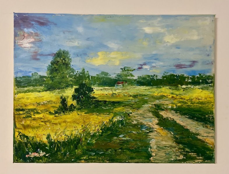 Autumn Field. Impressionism and Nature Painting by Andriy Ankossi