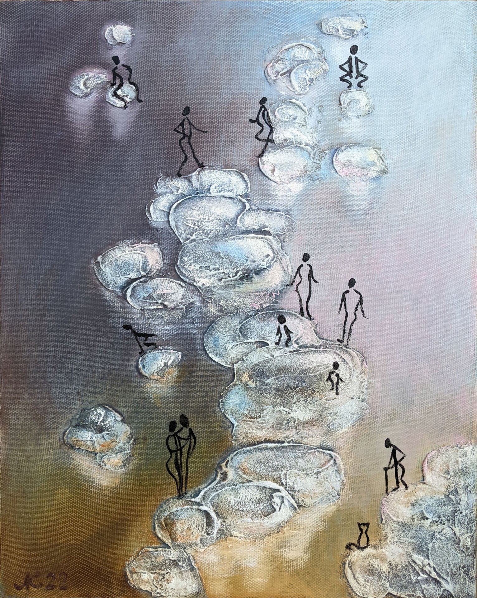 Everyday Life: Emotions in Abstract Form Painting by Lena Kolambet