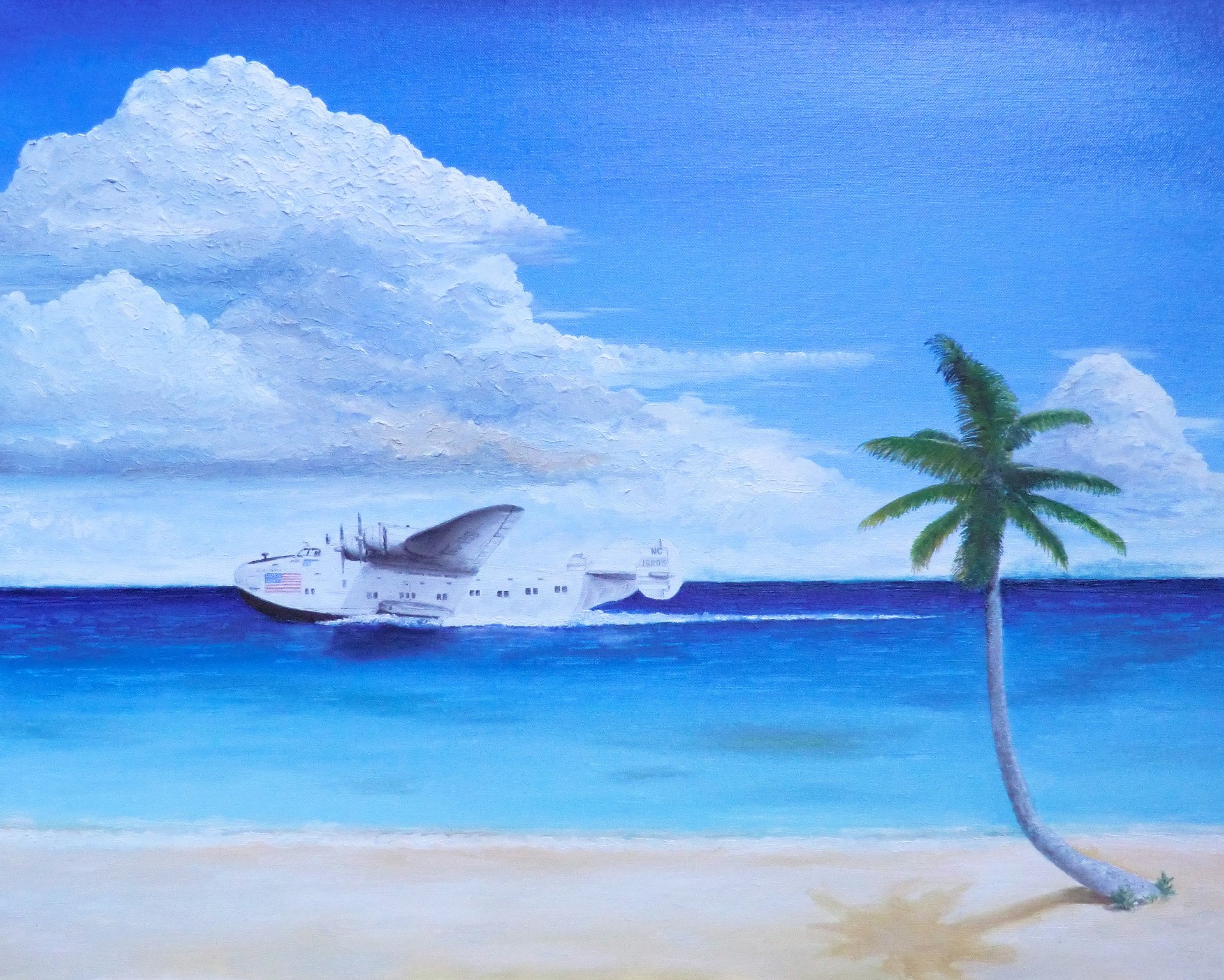 Pan Am Clipper Painting by Brad Thomas - Jose Art Gallery