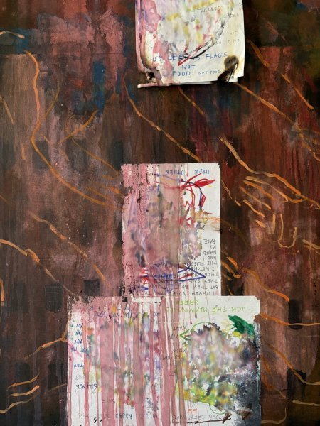 They Left Us Flags Not Food Painting by Gela MIKAVA