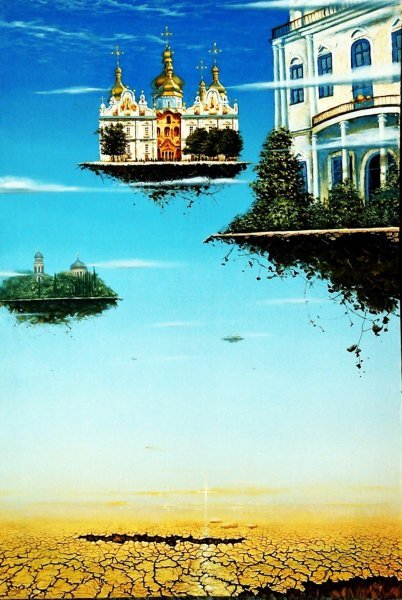 Rising of five Churches, Painting by Serhiy Roy