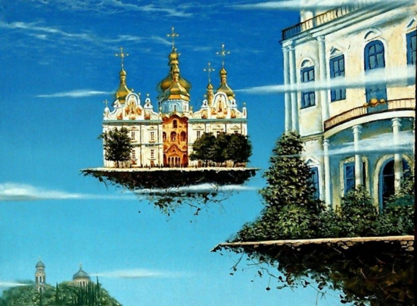 Rising of five Churches, Painting by Serhiy Roy