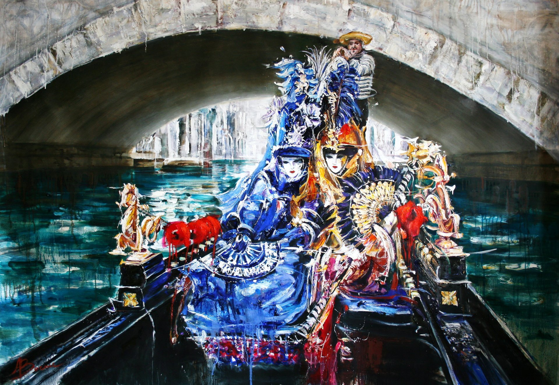 Venice Carnival Painting by Anastasiya Bernie