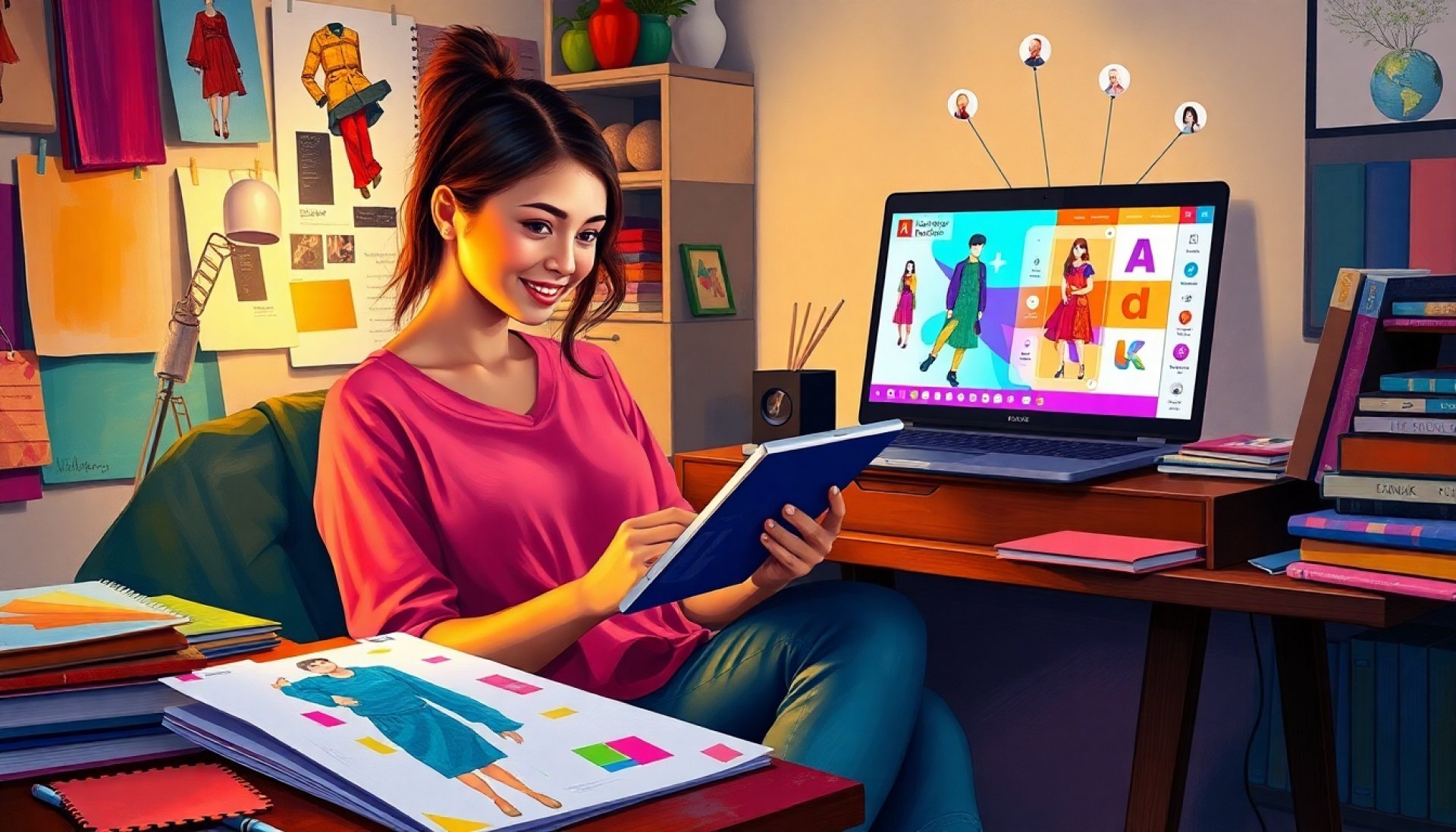 Fashion Design: Modern Woman at Work Arte digital - Alexandra Irimia