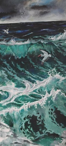 The Power of Nature. Inspiration of Waves Drawing - Leon Katz