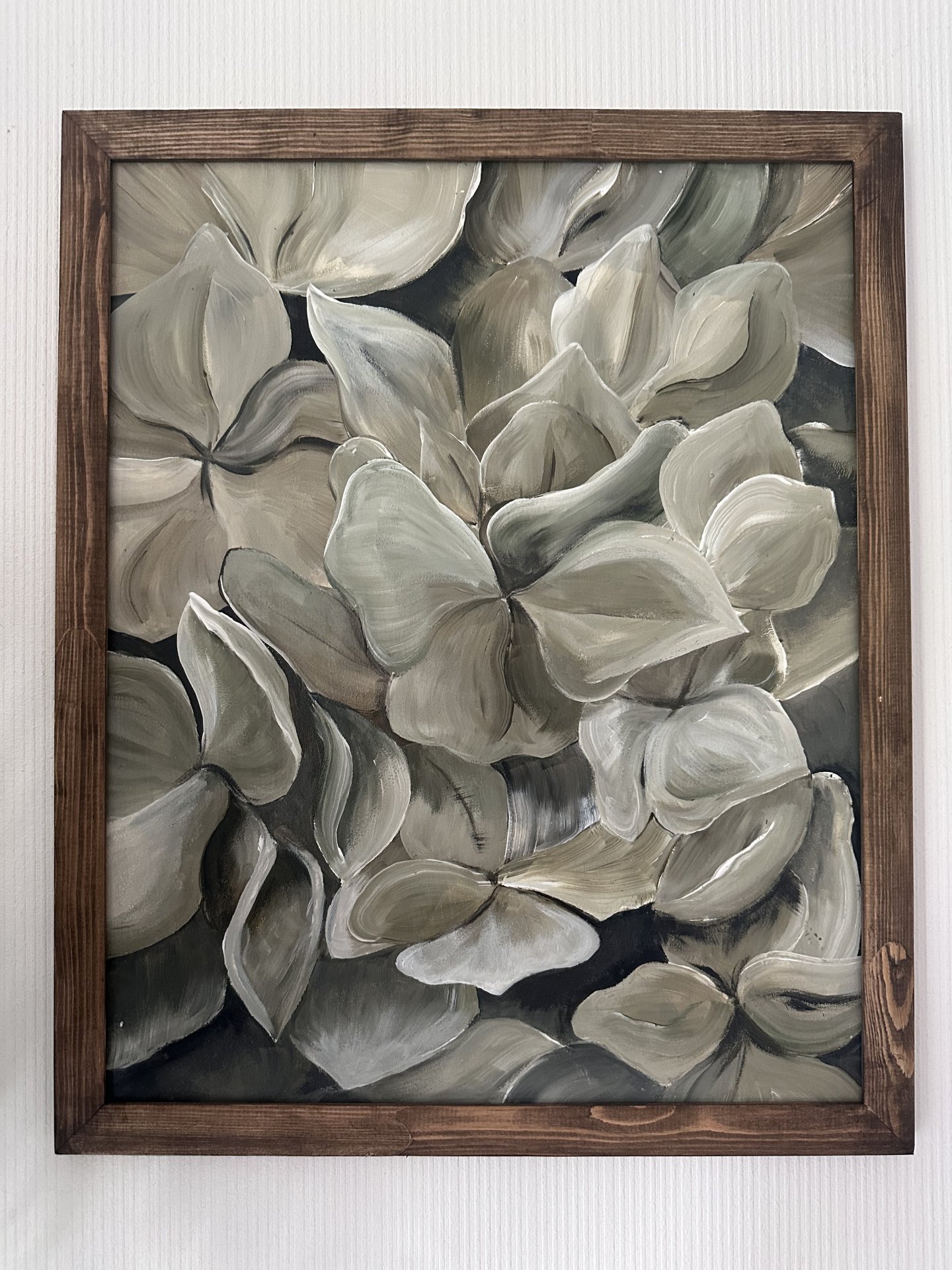 Silence of the Blooming Hydrangea Drawing - Anastasiya Gudz