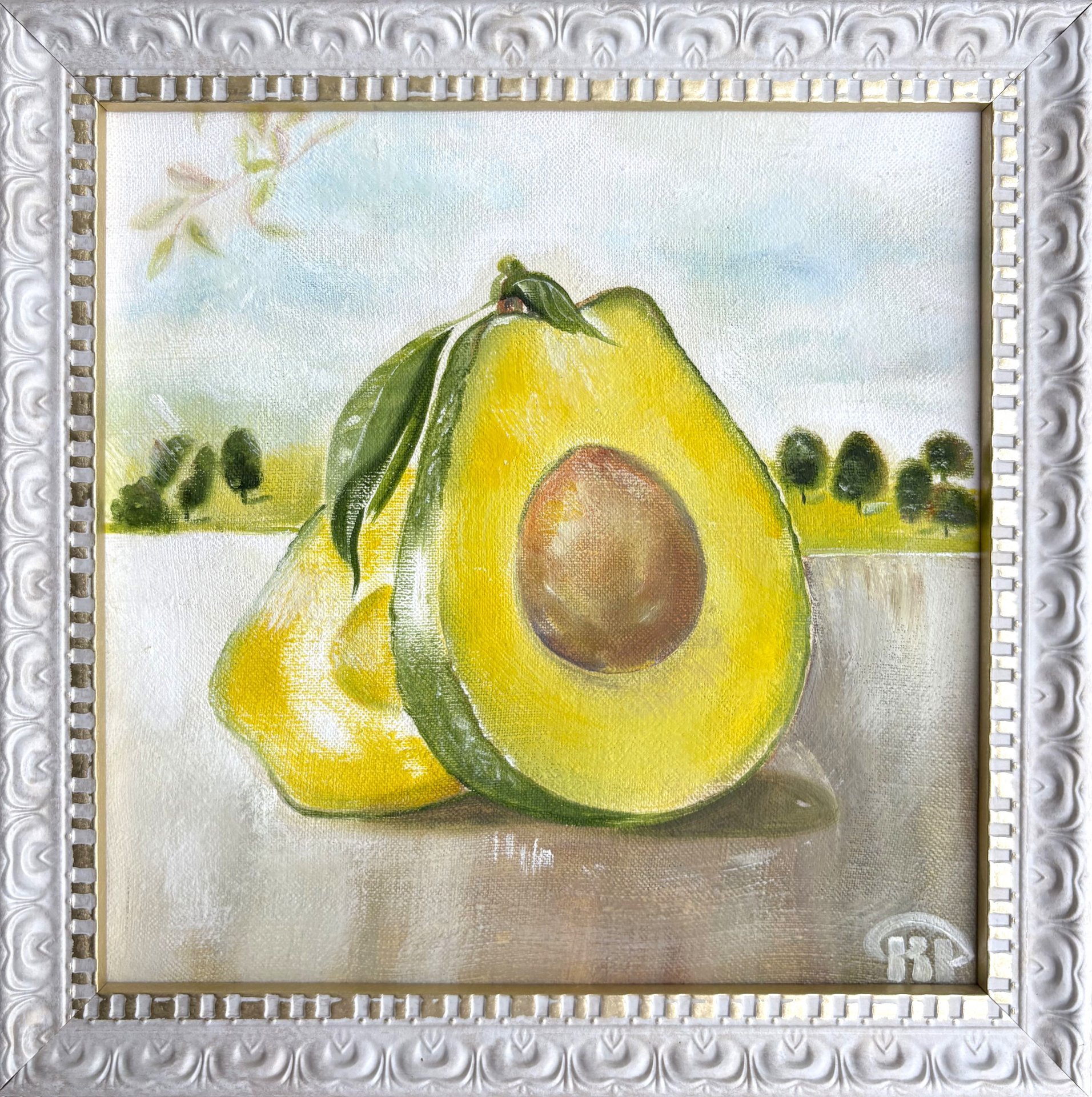 Sunny avocado Painting by Kseniya Rovenec - Jose Art Gallery
