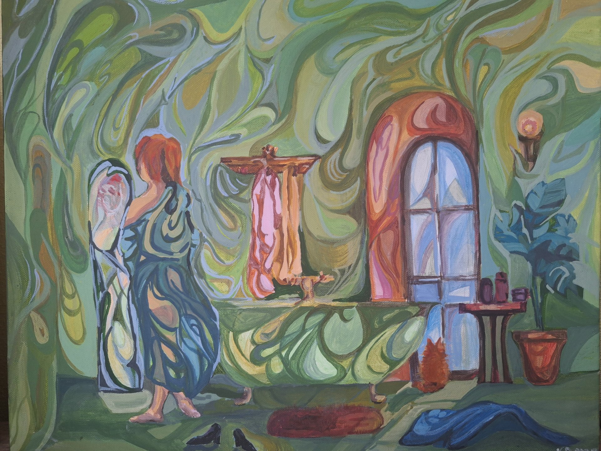 Peaceful Escape in Every Shade Painting by Vera Prohladnaya