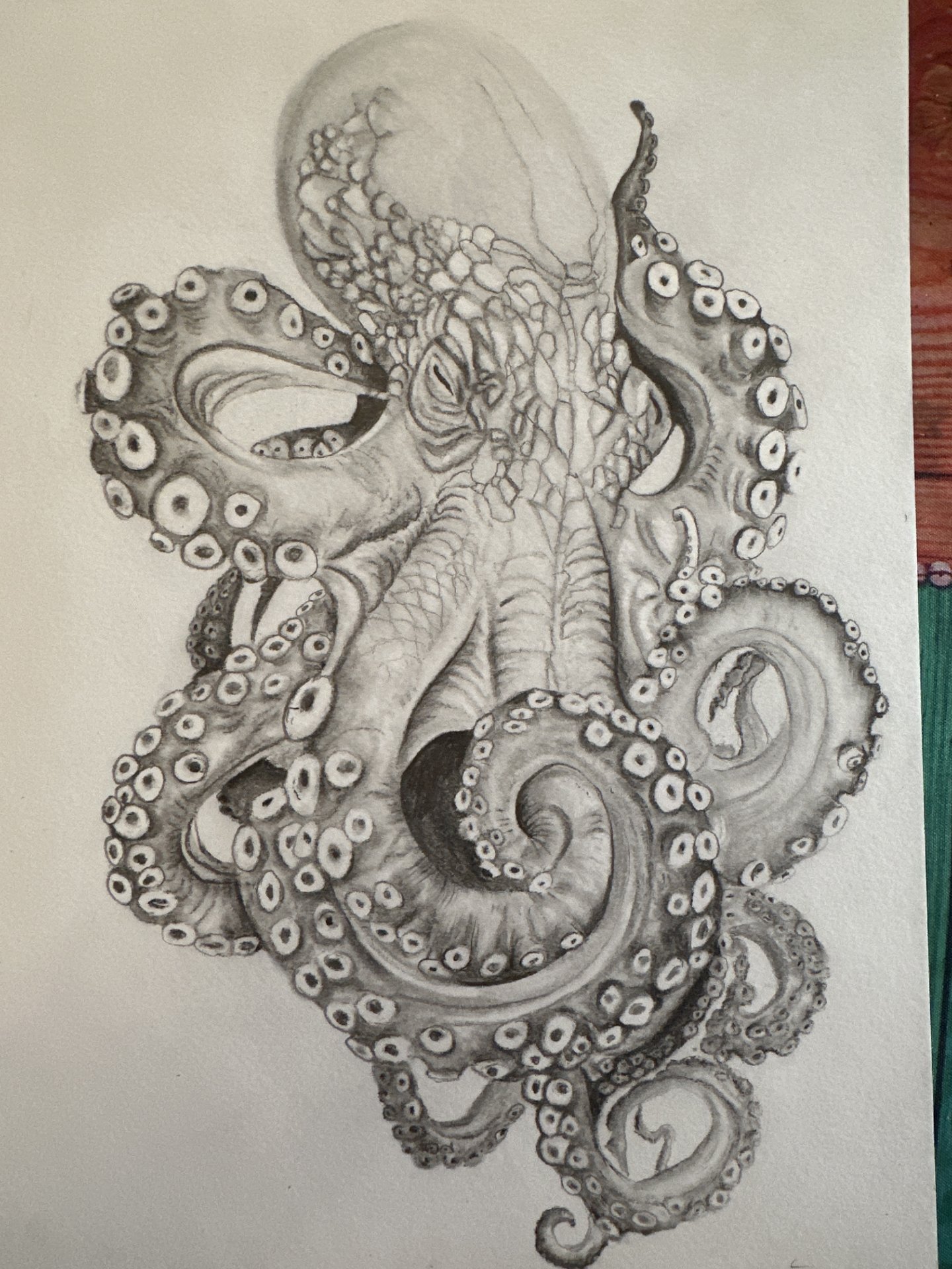 Majestic Octopus Elegy 2025 Painting by Babsy