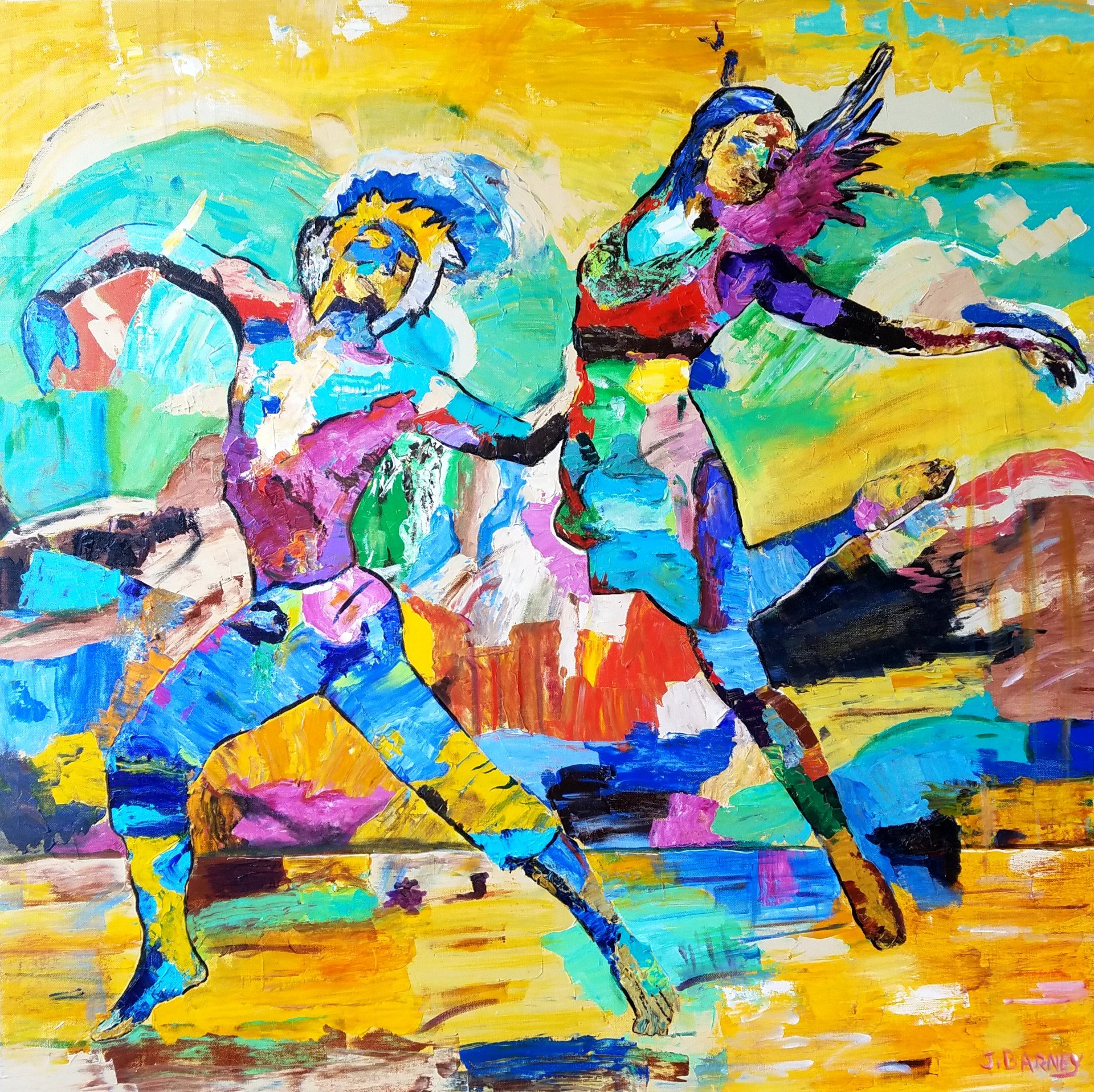 Dancers Painting by John Barney - Jose Art Gallery
