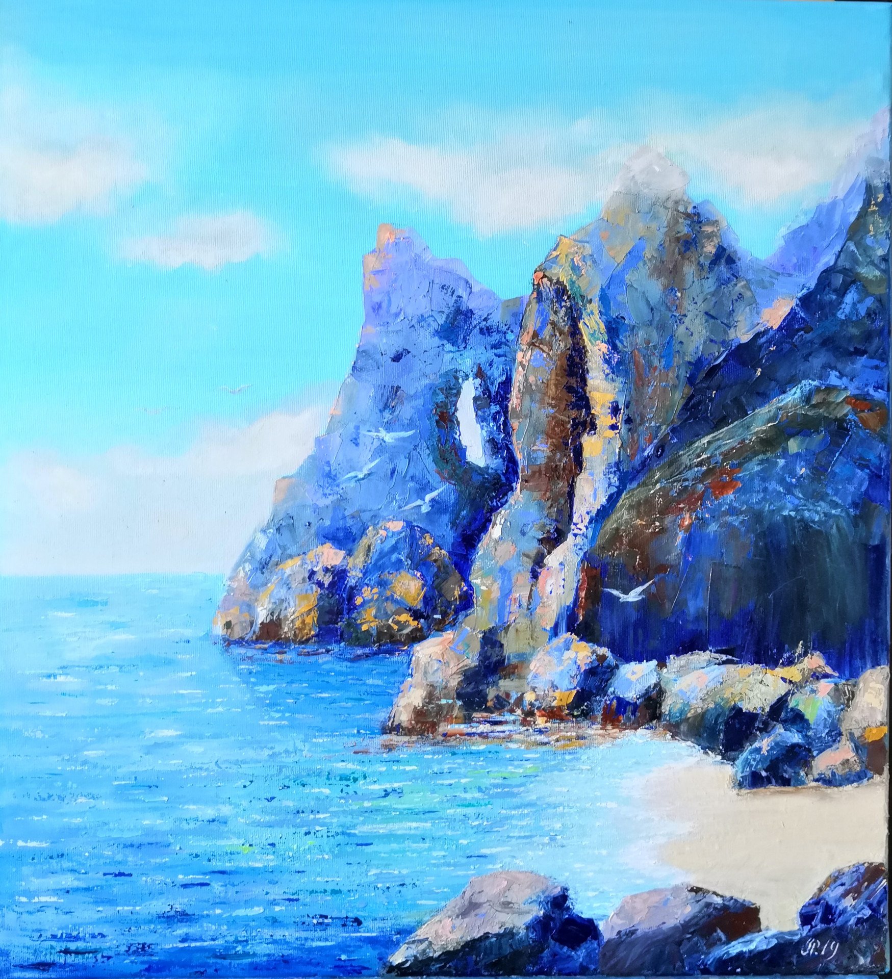 Bay Drawing - Liudmyla Riabkova - Jose Art Gallery