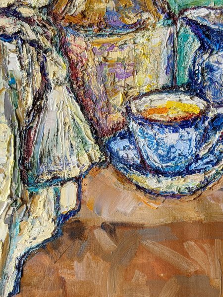 Still life with English porcel Painting by Ksenia Pіdhurska
