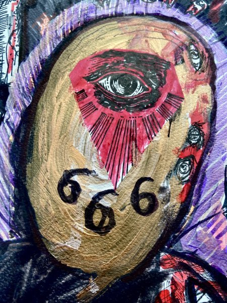 The Mask of Revelation – 666 Painting by MZNTRP
