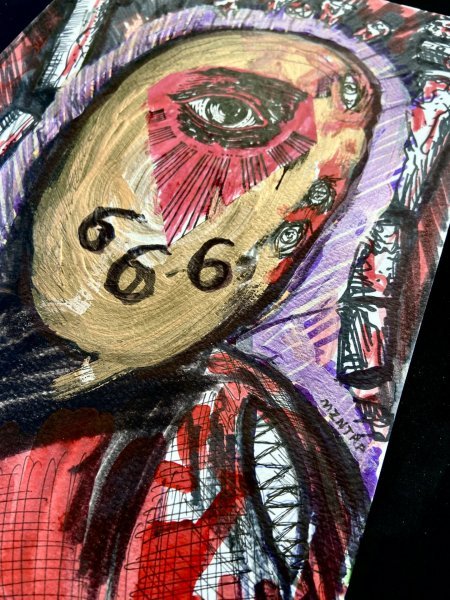 The Mask of Revelation – 666 Painting by MZNTRP