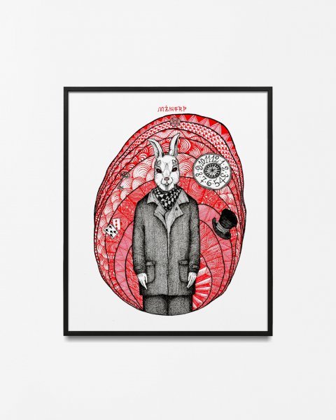 Trickster Rabbit Drawing - MZNTRP - Jose Art Gallery