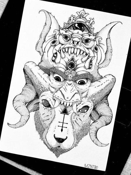 Totem of the Abyss Painting by MZNTRP - Jose Art Gallery