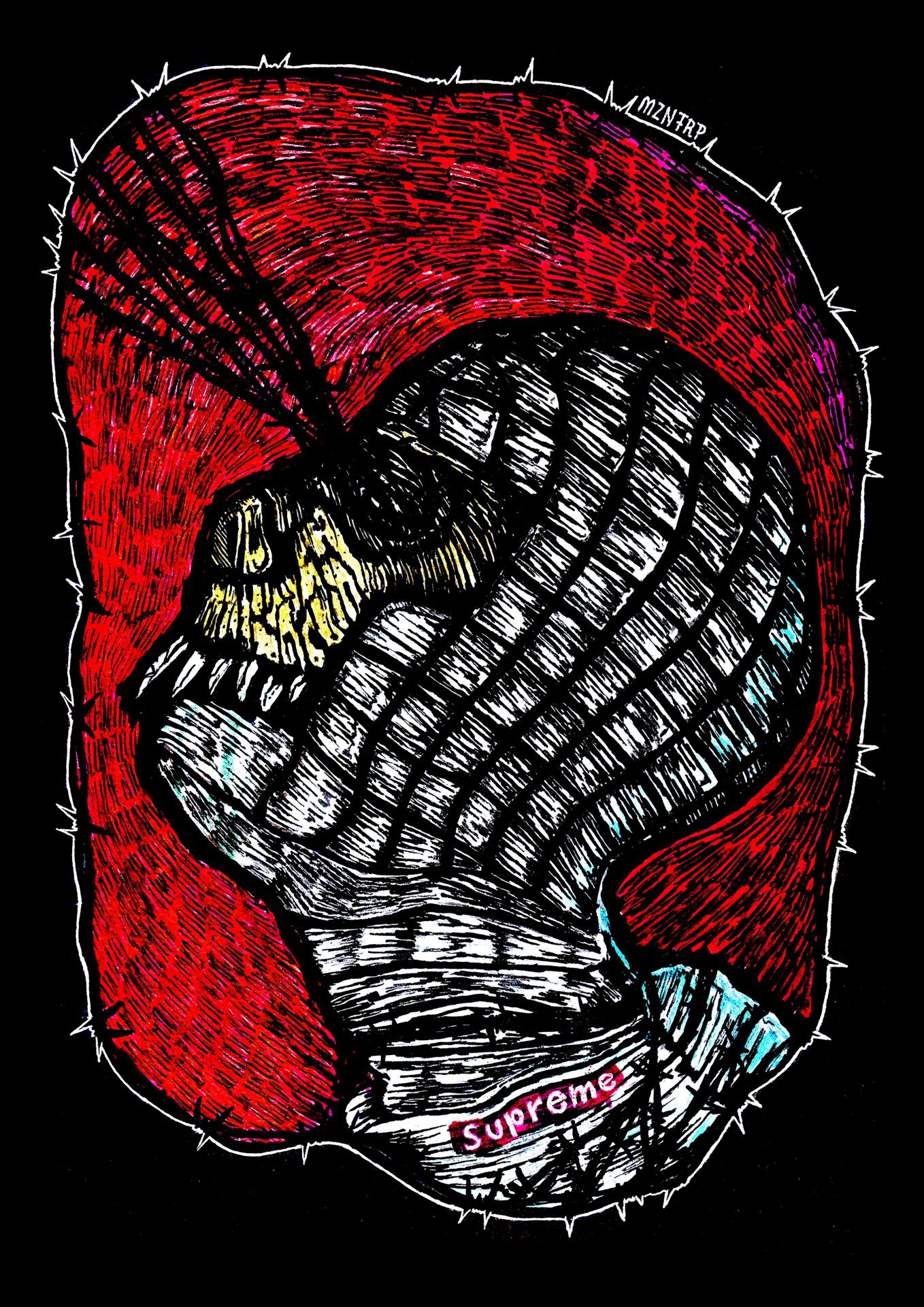 Supreme Parasite Drawing - MZNTRP - Jose Art Gallery