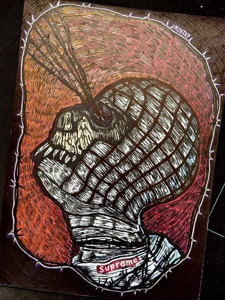 Supreme Parasite Drawing - MZNTRP - Jose Art Gallery