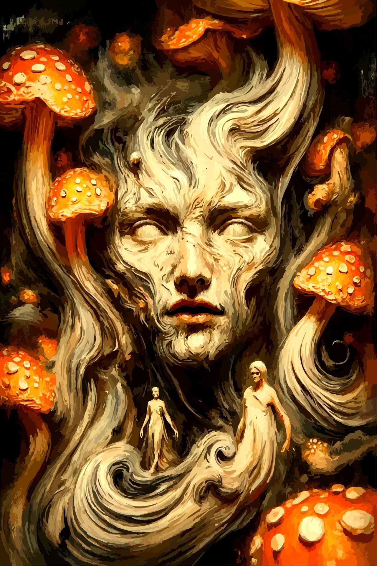 Spirit of the Fungal Forest Digital Art - Viktor Levchenko