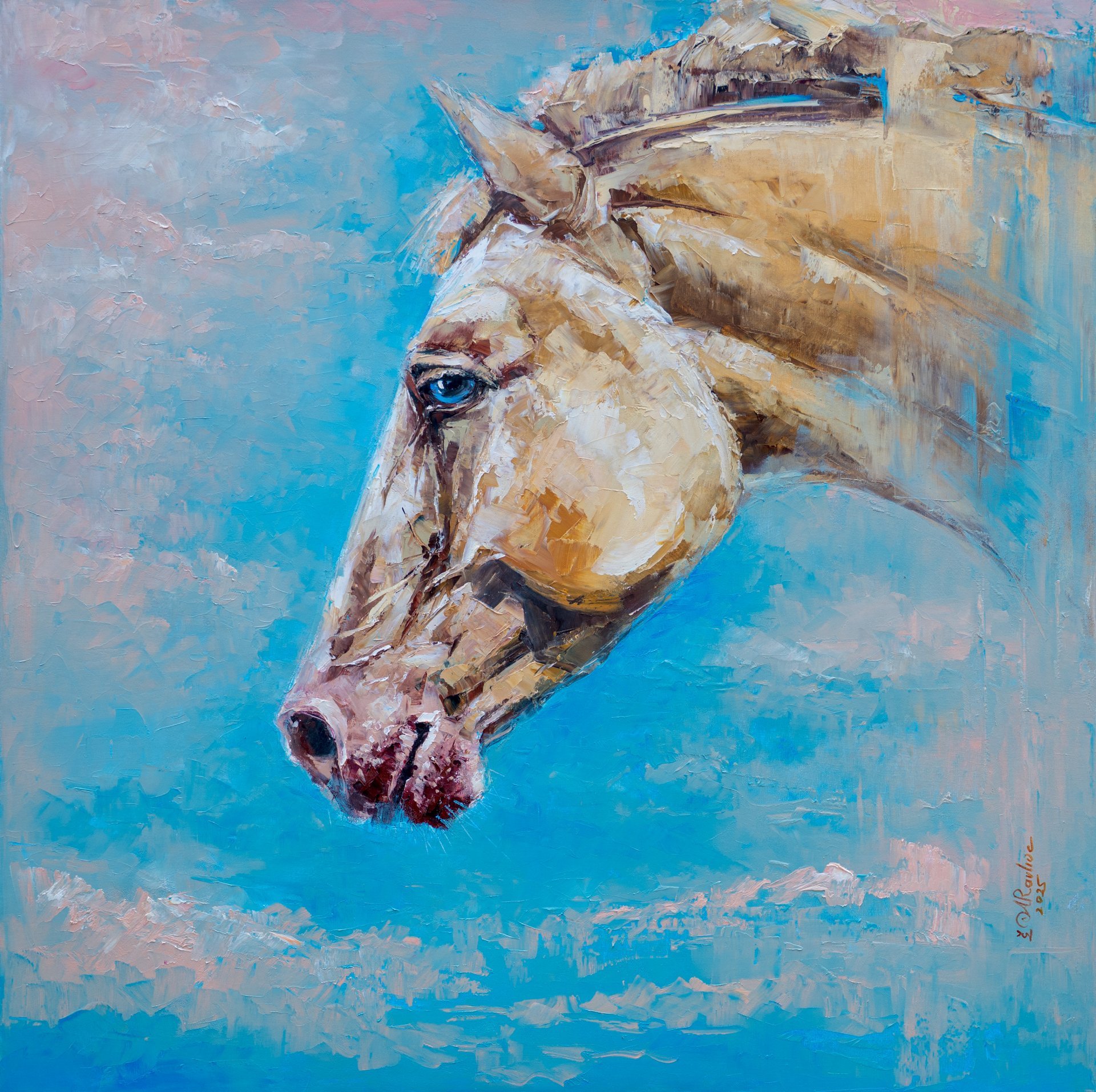 Sky Gaze Painting by Anna Ravliuc - Jose Art Gallery