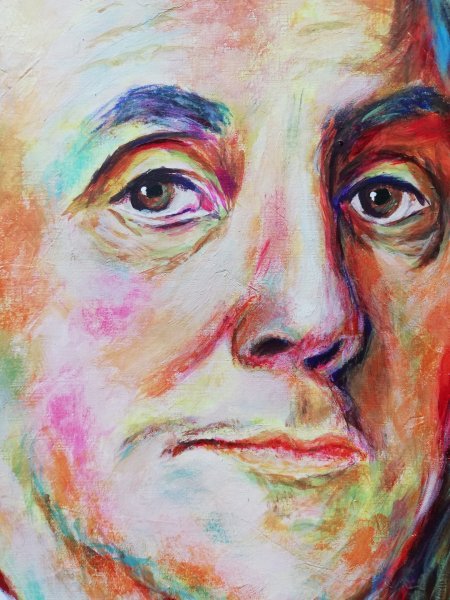 Benjamin Franklin Portrait Painting by Iryna Fedarava