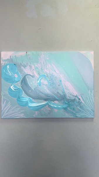 Liquid Elegance. Abstract Marine Flow Painting by Yana Lyulina