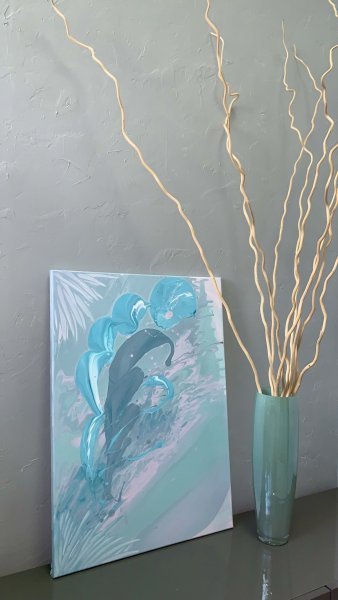 Liquid Elegance. Abstract Marine Flow Painting by Yana Lyulina