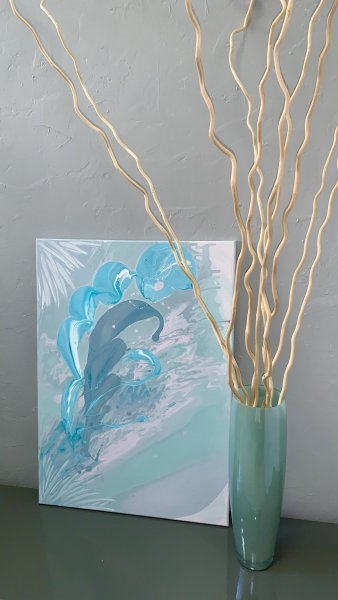 Liquid Elegance. Abstract Marine Flow Painting by Yana Lyulina
