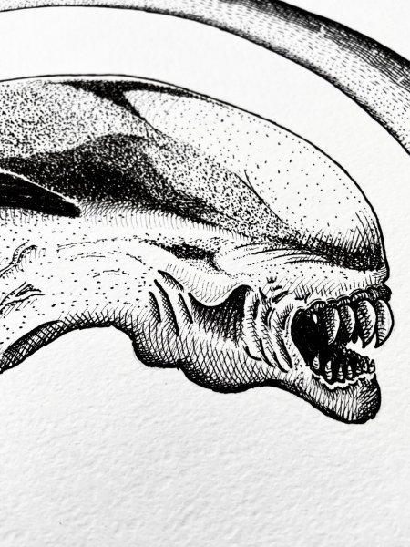 Alien Ouroboros Drawing - MZNTRP - Jose Art Gallery