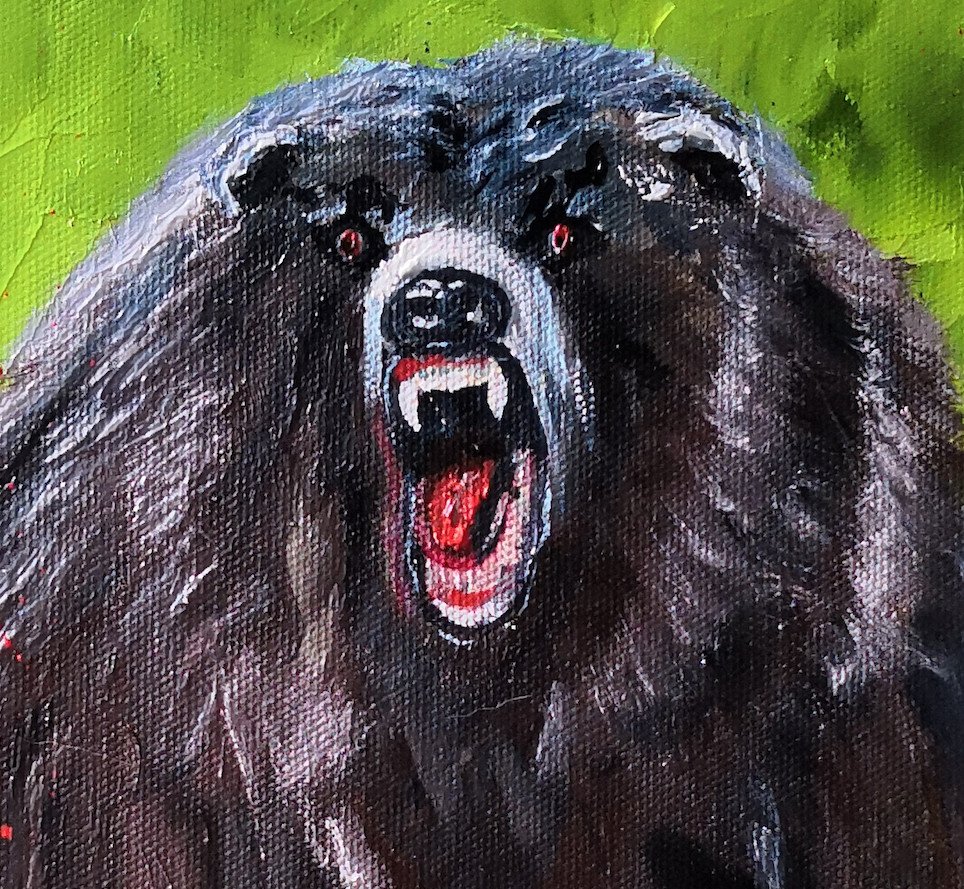 Painting "Grizzly bear" | Artist Ludmila Riabkova | Jose Art Gallery